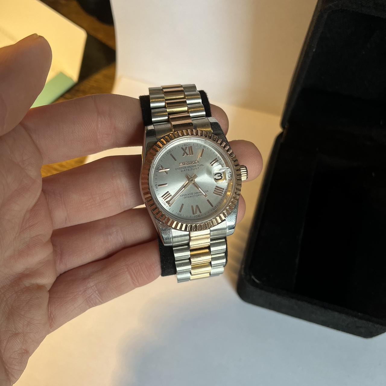 Seiko mod Automatic NH35 movement Two tone... | Depop
