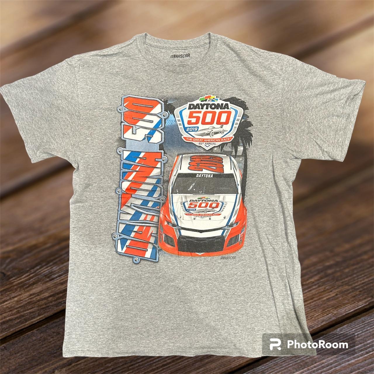 Grey graphic nascar shirt Super great condition, no... - Depop