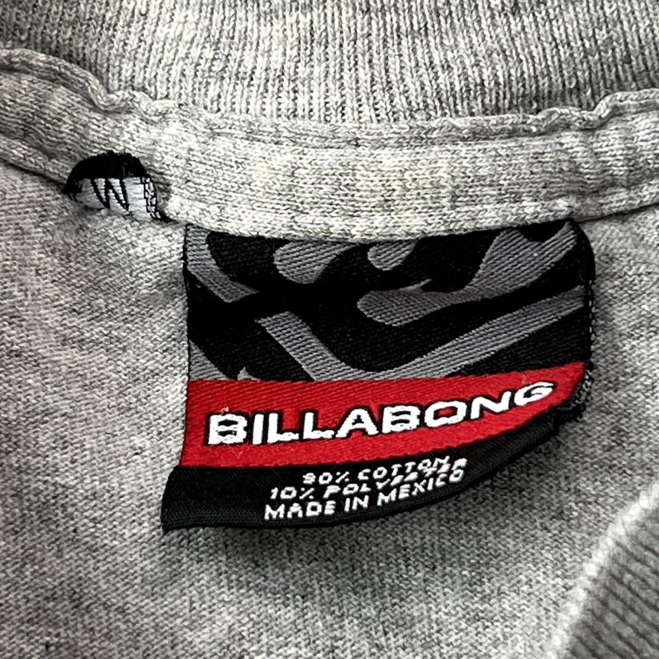 -Vintage Billabong Logo Surf Graphic Shirt -Grey -... | Depop