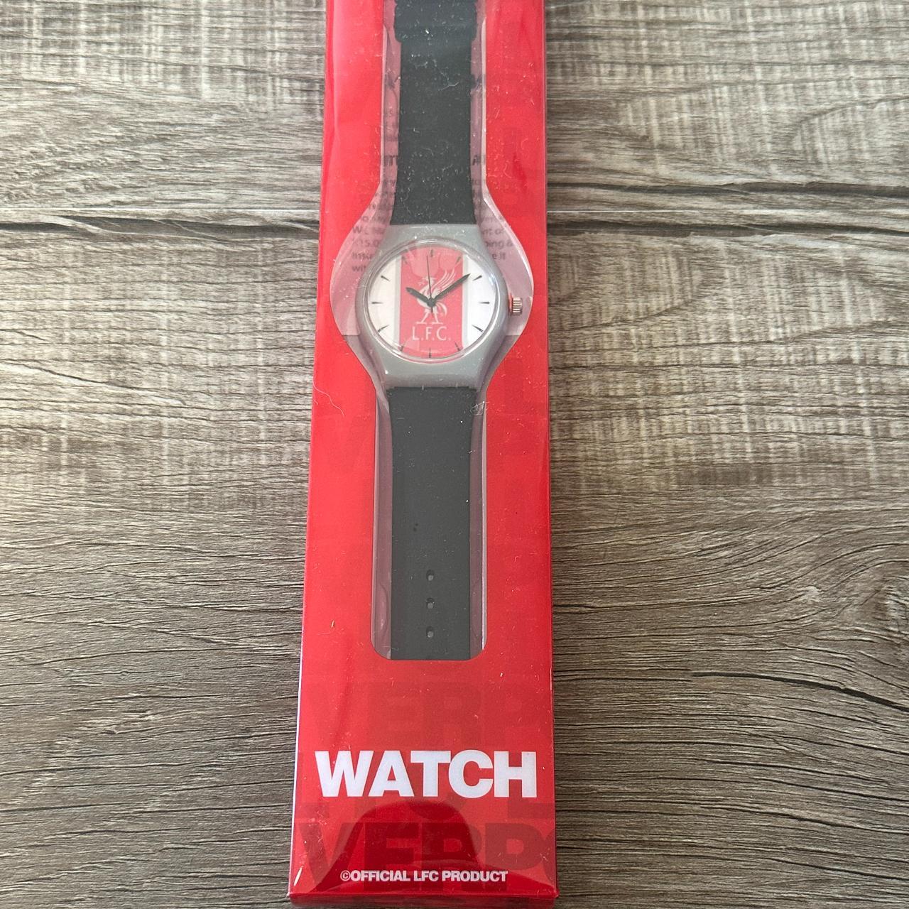 Liverpool FC Black Licensed Team Watch with White... - Depop