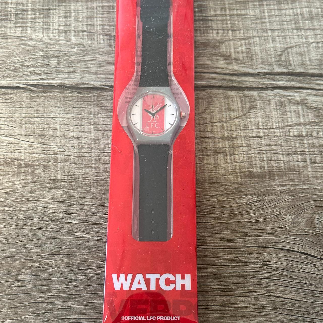 Liverpool FC Black Licensed Team Watch with White... - Depop