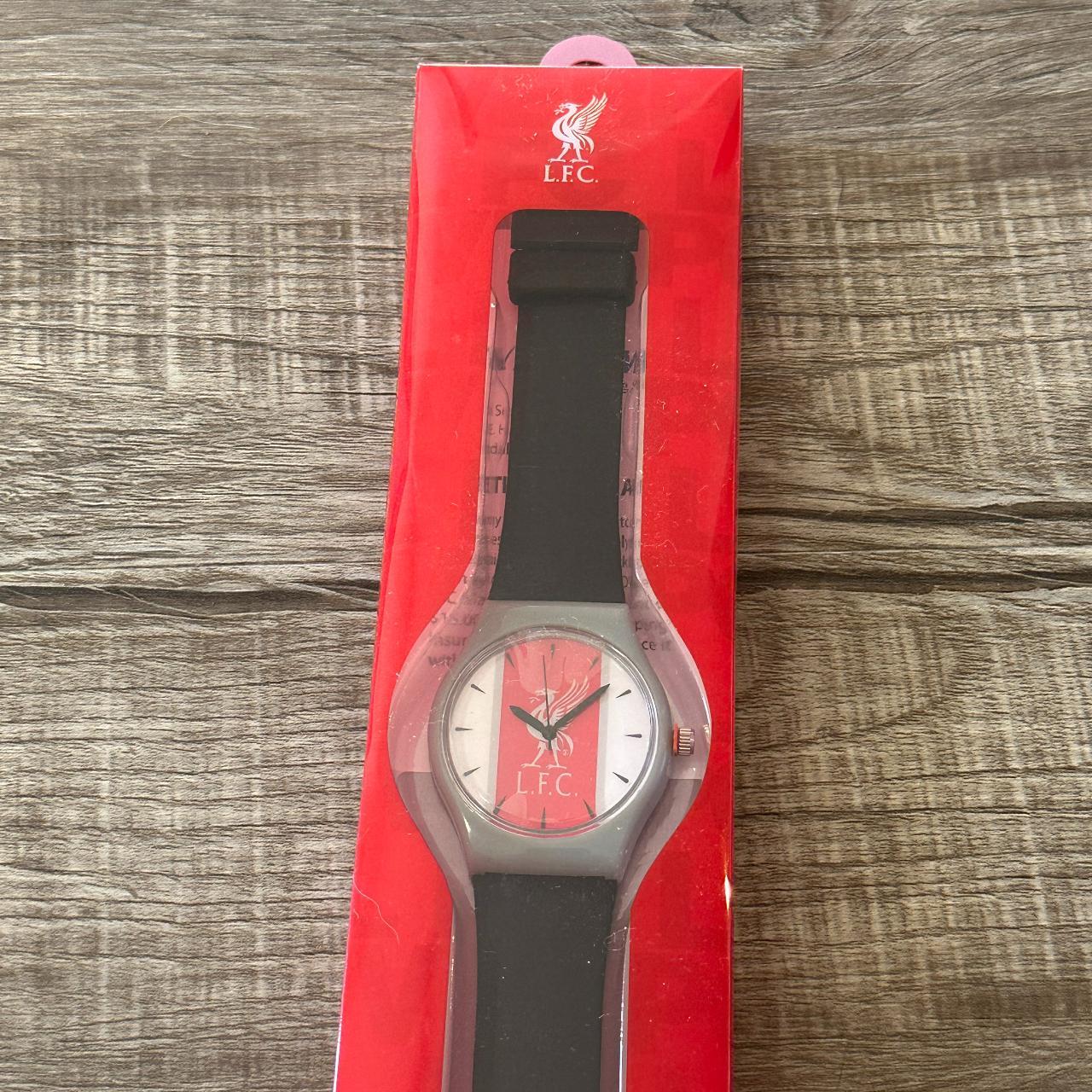 Liverpool FC Black Licensed Team Watch with White... - Depop