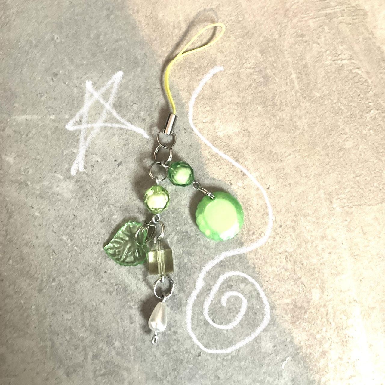 Green Phone Charm - Depop
