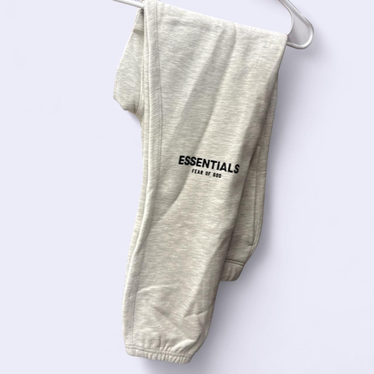 ESSENTIALS LIGHT OATMEAL SWEATPANTS XXS | Depop