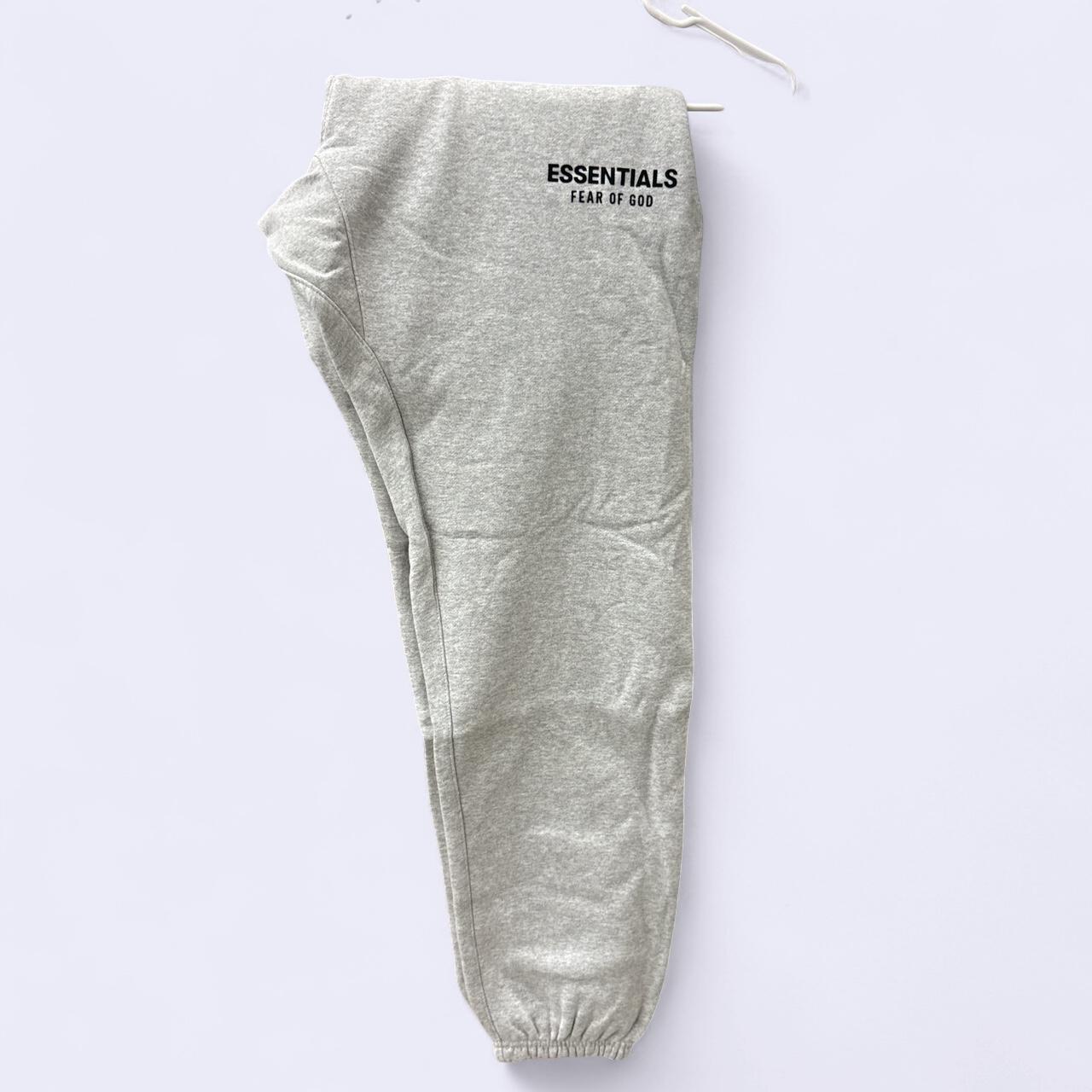 ESSENTIALS LIGHT HEATHER GREY FLEECE SWEATPANTS XXL | Depop