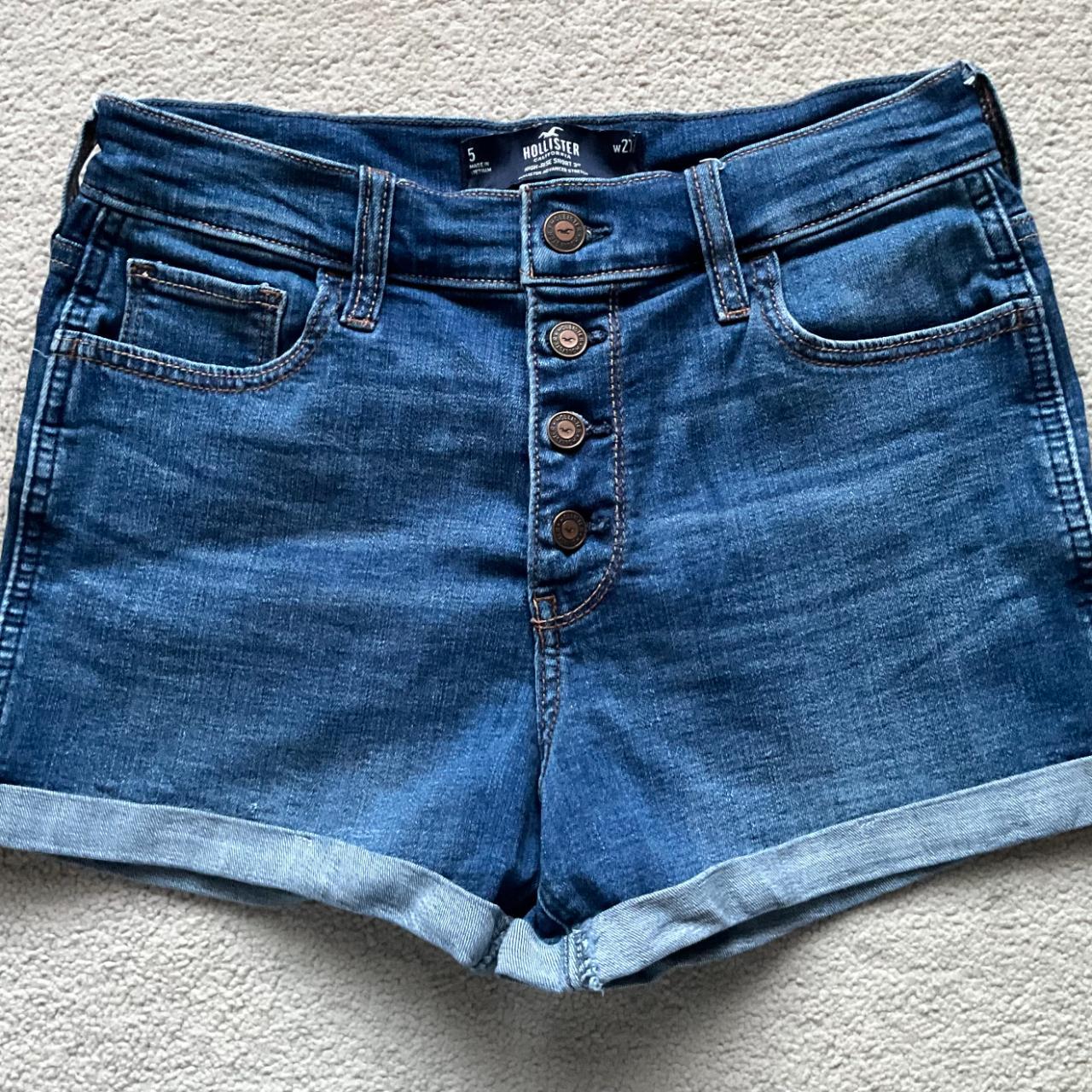 button up denim shorts - perfect for summer and only... - Depop