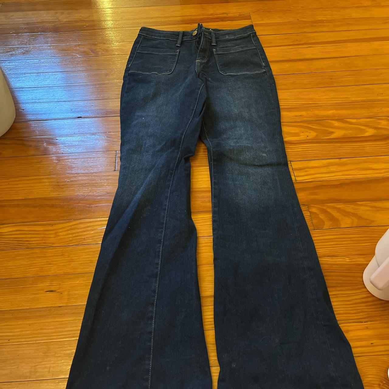 universal thread bell Bottom blue denim jeans... - Depop