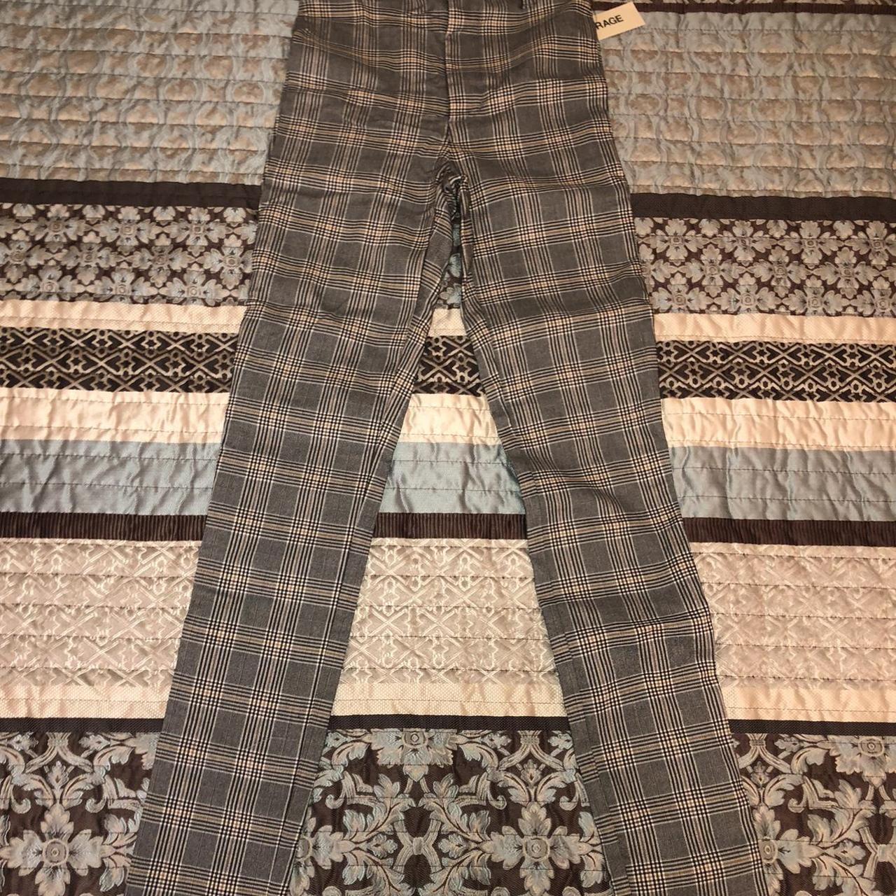 GARAGE plaid pant, petite size without pockets.... - Depop