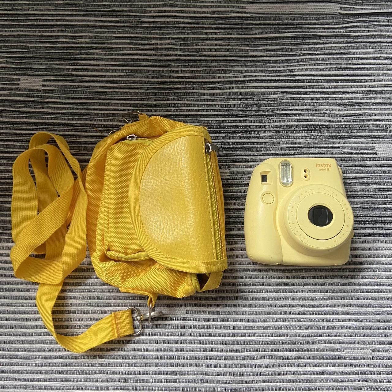 Yellow crossbody bag with adjustable strap -... - Depop