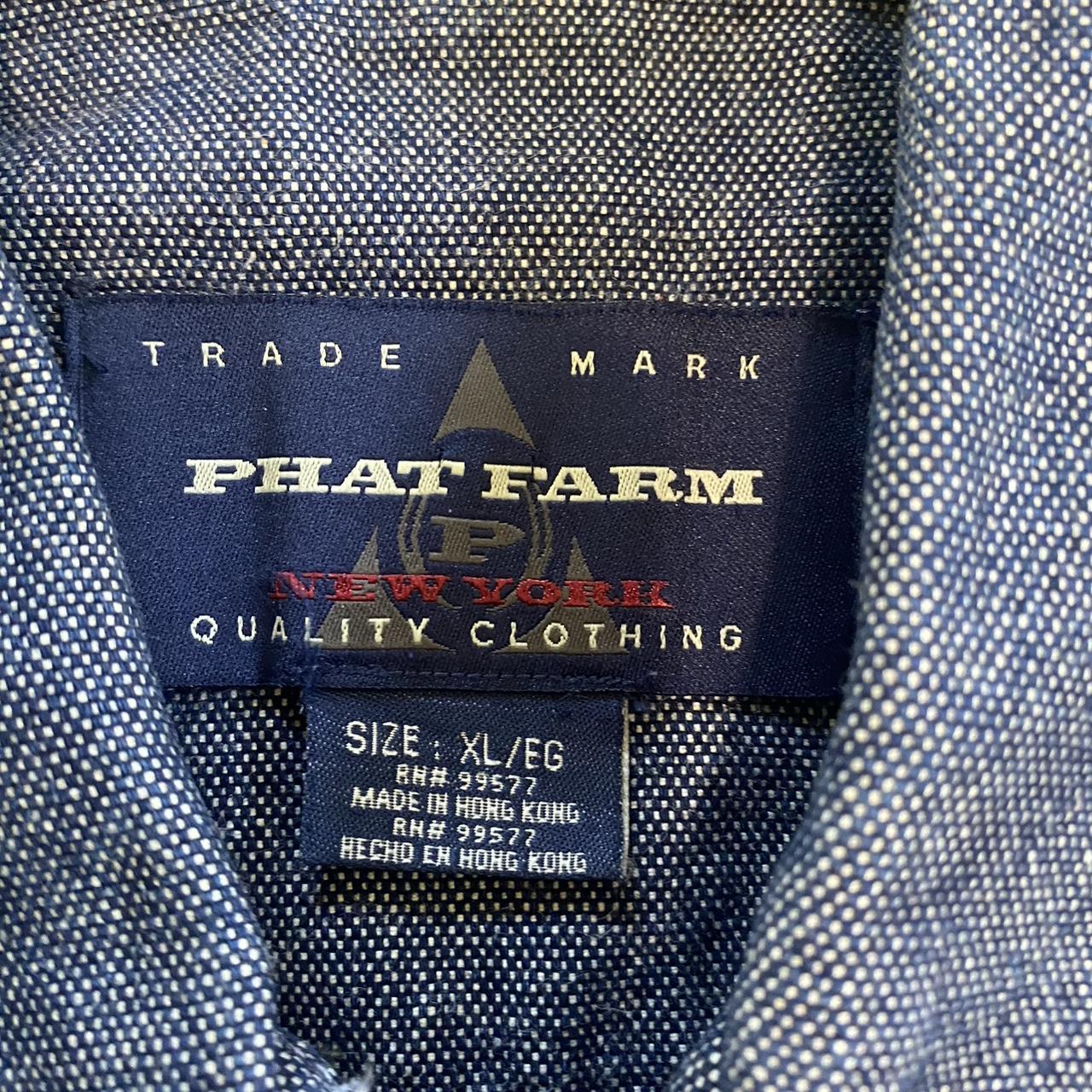 Phat farms raw denim jacket size xl #denim - Depop