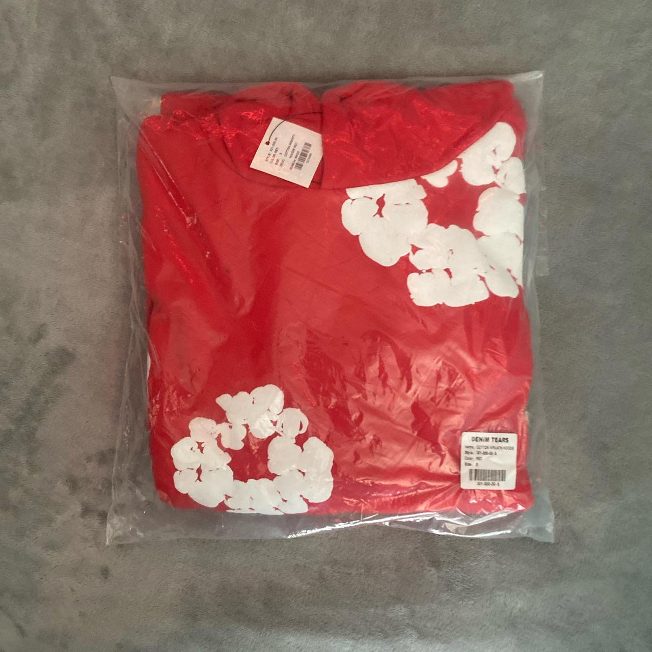 Brand new Red Denim tears hoodie Size Small - Depop