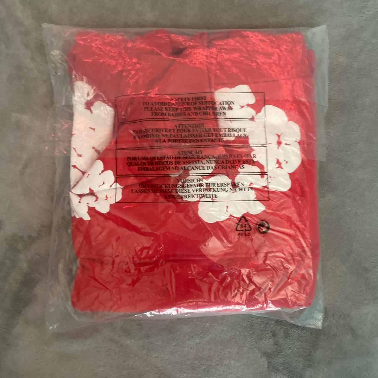 Brand new Red Denim tears hoodie Size Small - Depop