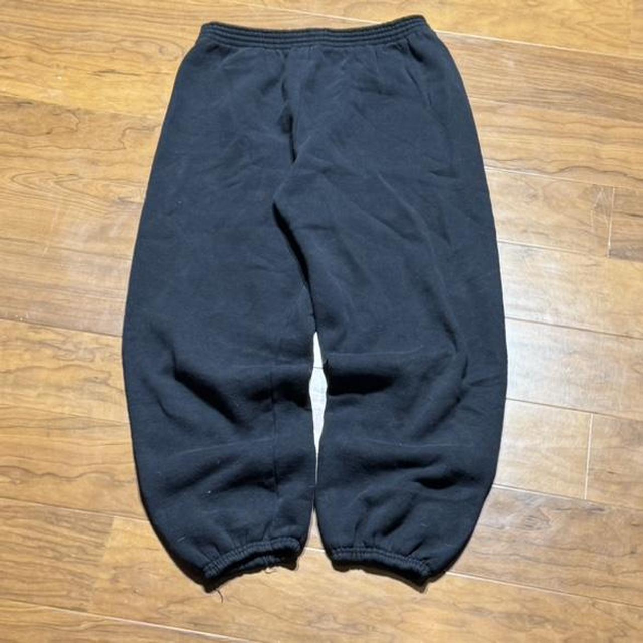 Y2K baggy cuffed black sweats No flaws, nice... | Depop