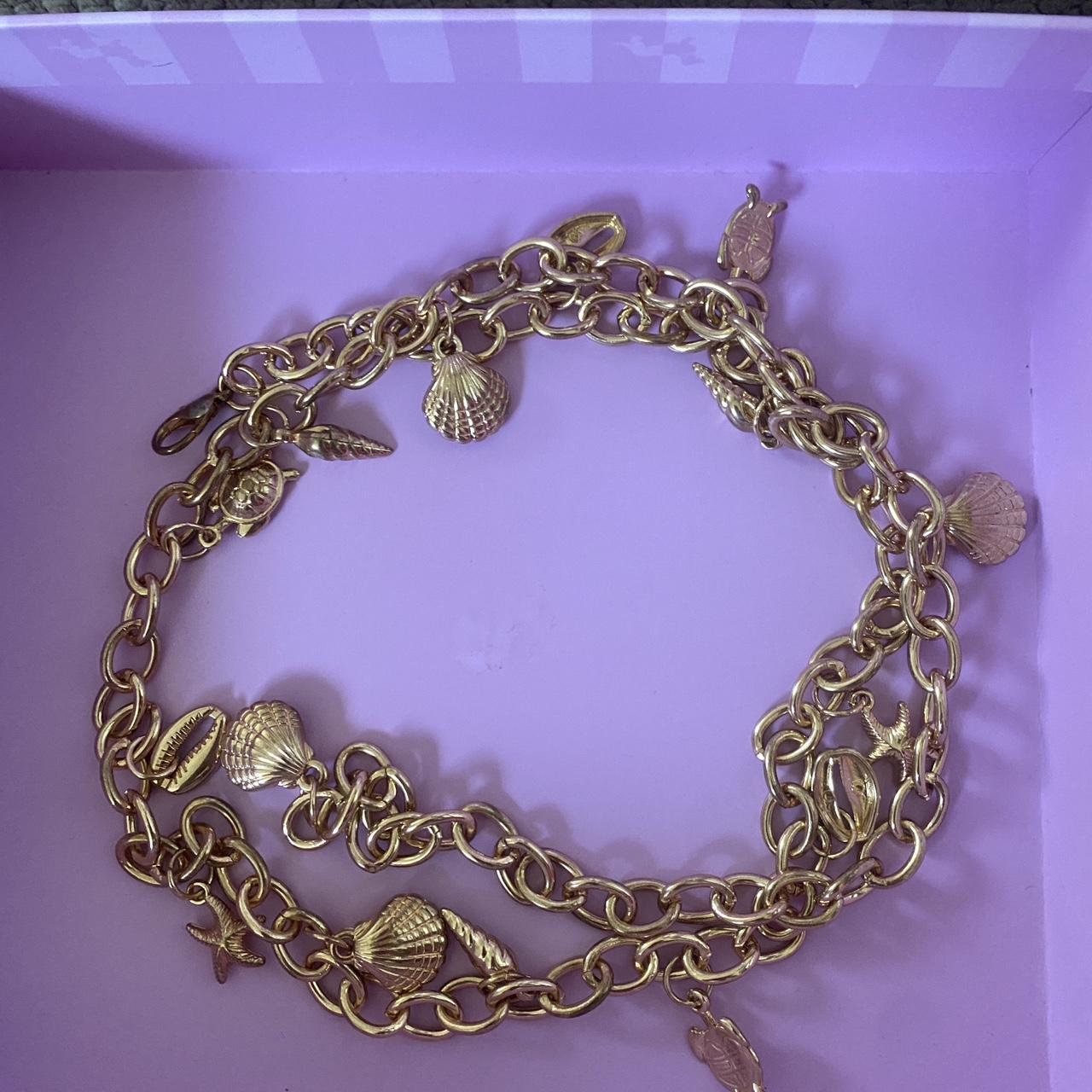 SHEIKE gold belt with sea/ocean charms minor... - Depop