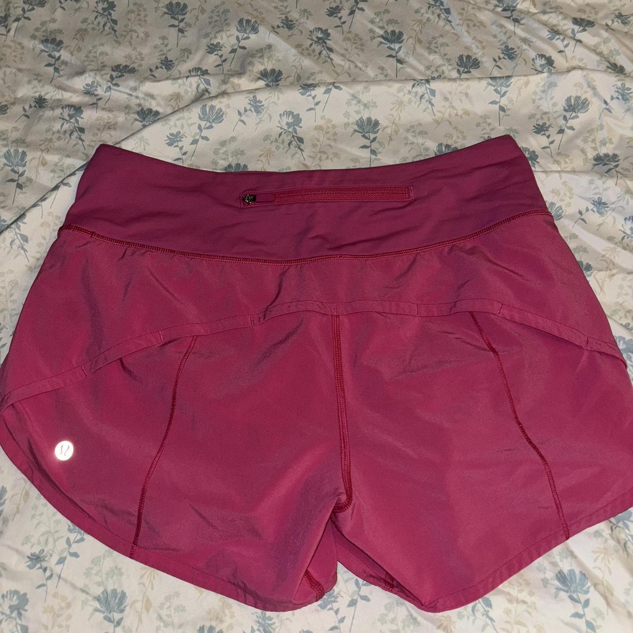 Hot pink lululemon shorts Size 6 In great... - Depop