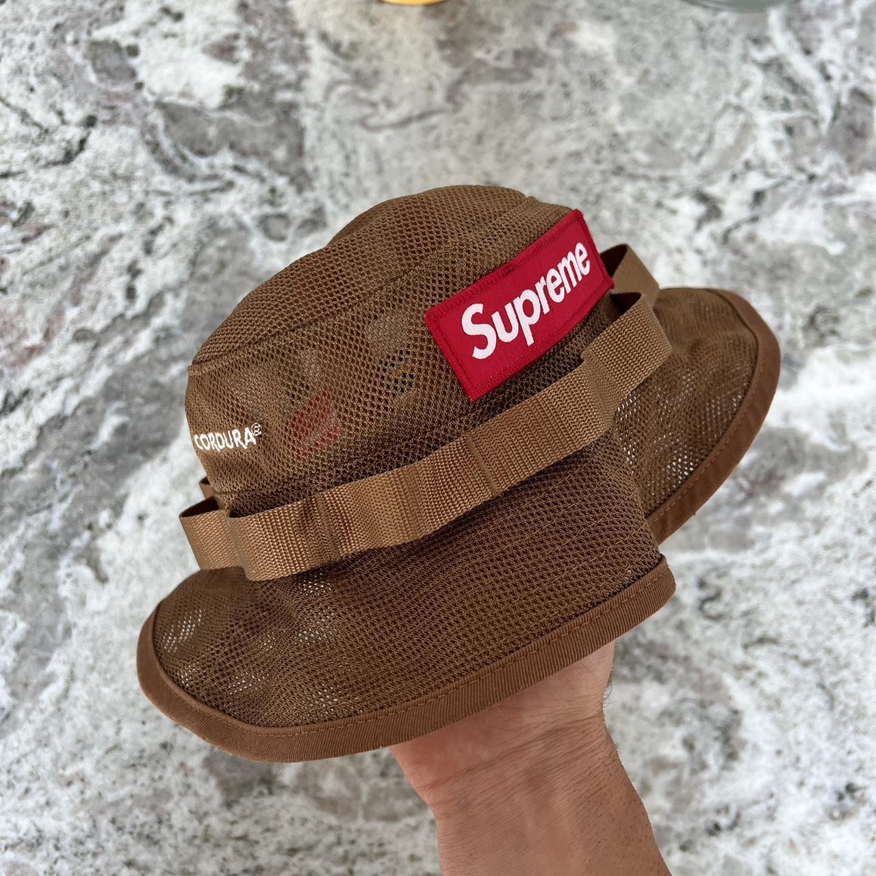 Supreme bucket hat, good condition one or two marks - Depop