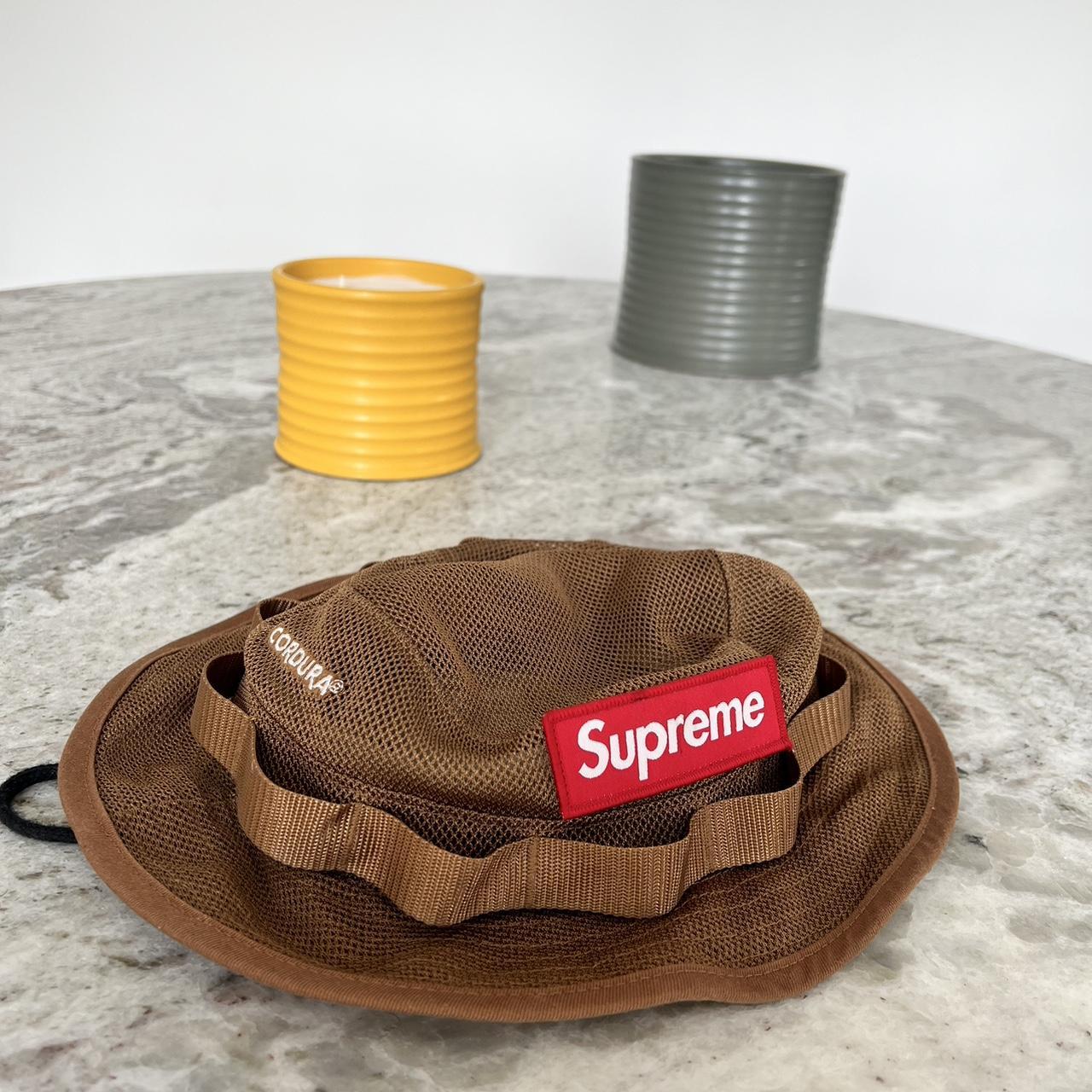 Supreme bucket hat, good condition one or two marks - Depop