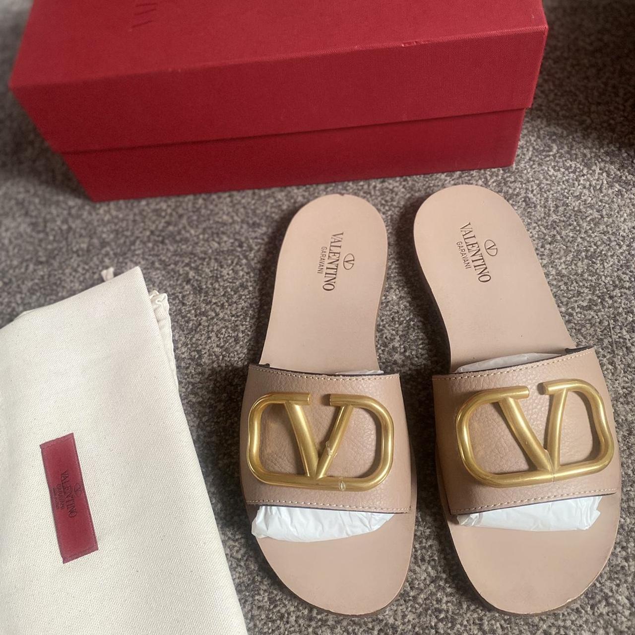 VALENTINO GARAVANI VLOGO SIGNATURE SLIDE SANDAL IN... - Depop