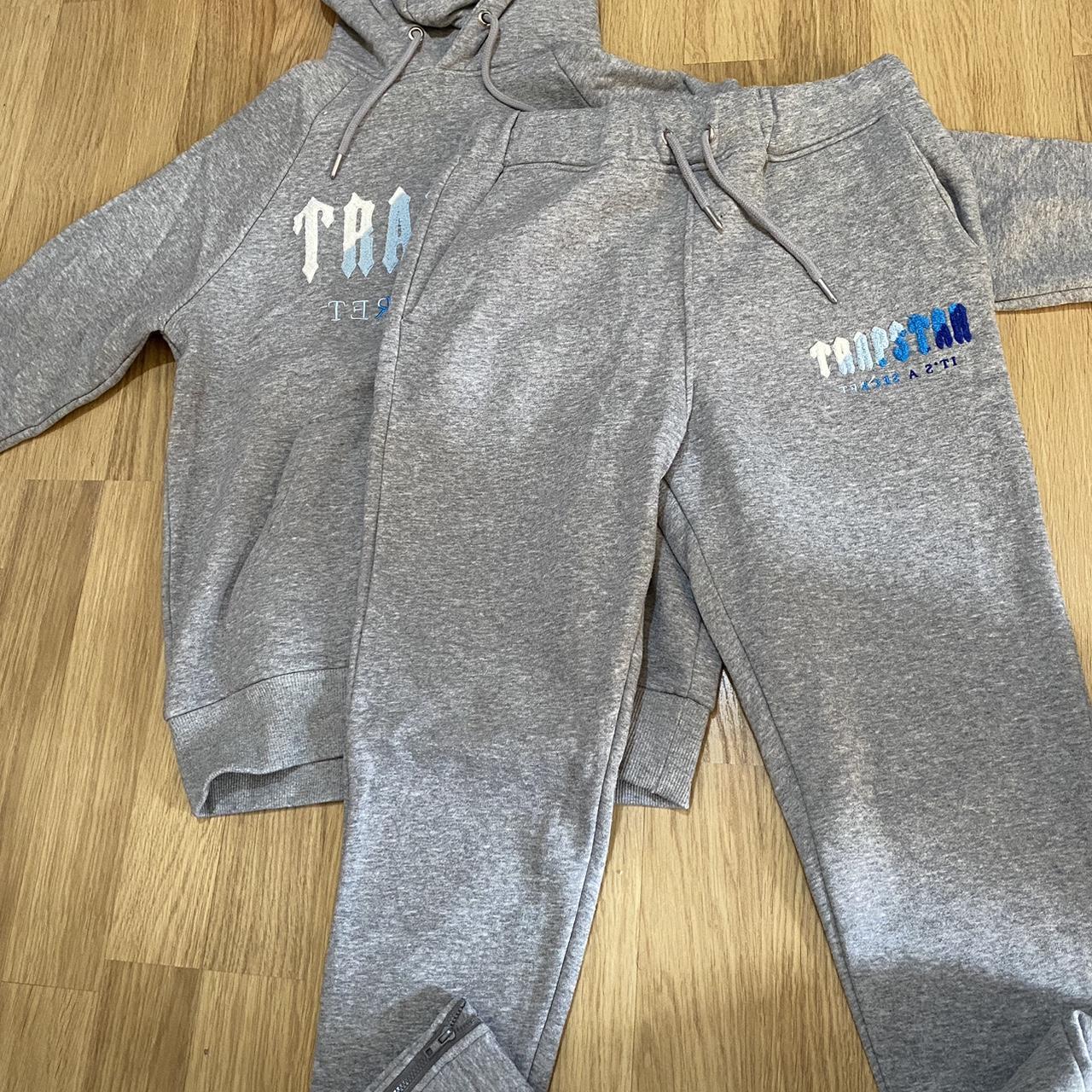 Trapstar Tracksuit Grey (Icy Blue) Size S Condition:... - Depop