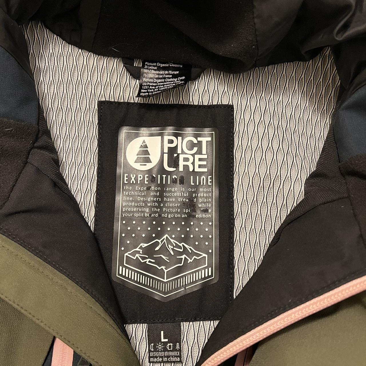 Picture expedition line ski jacket Khaki green with... - Depop