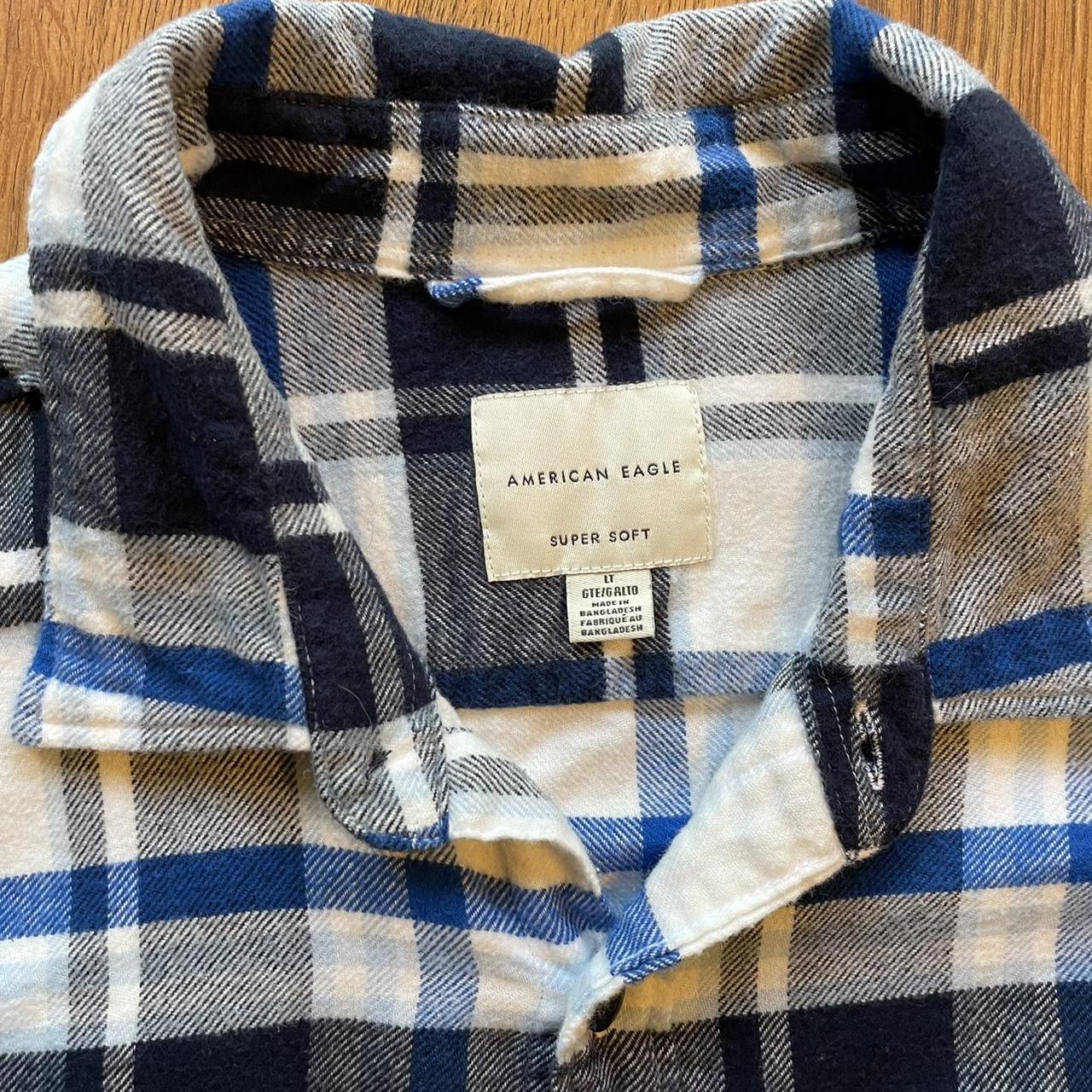 American Eagle flannel shirt size Large Tall - Depop
