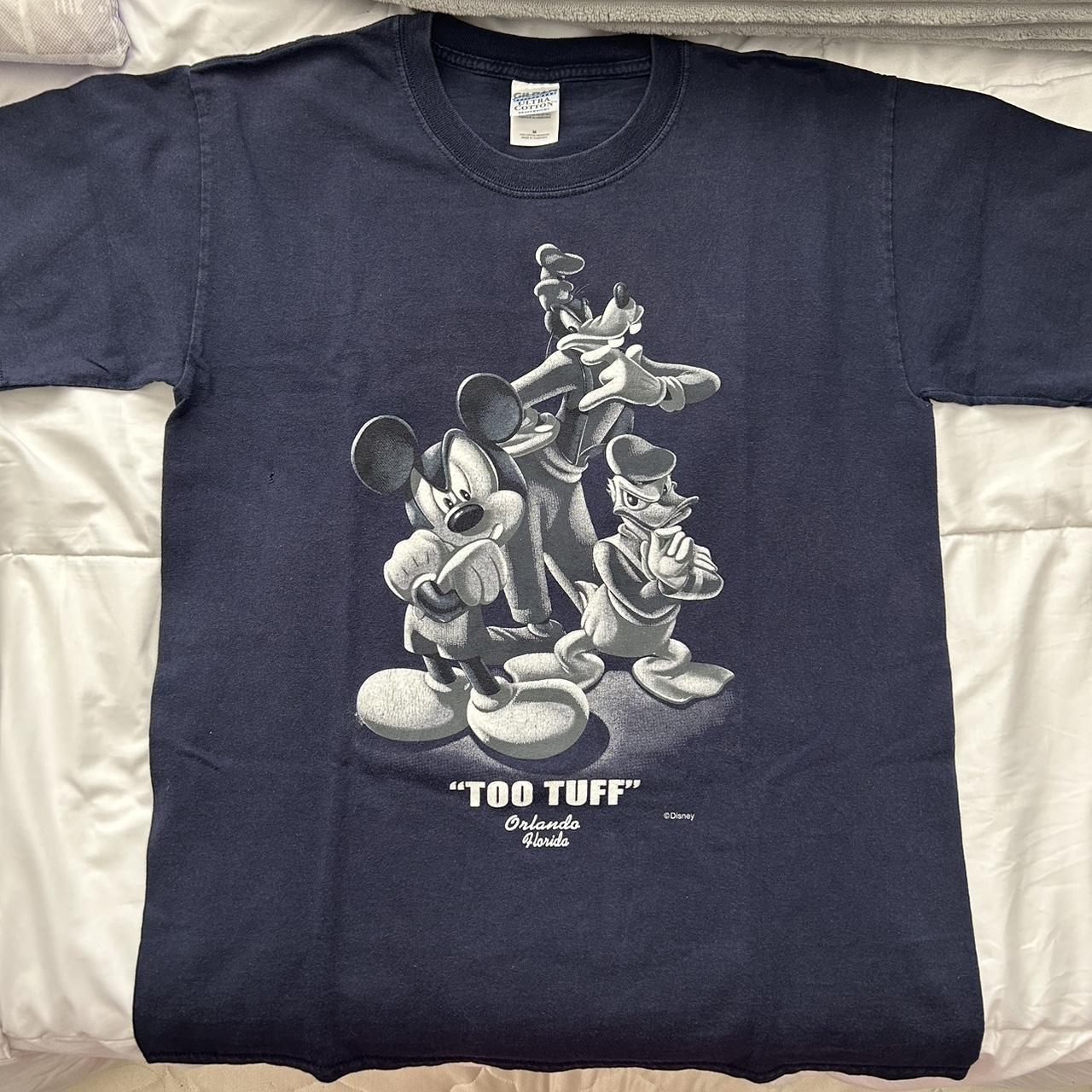 disney “too tuff” t-shirt small hole in front - Depop