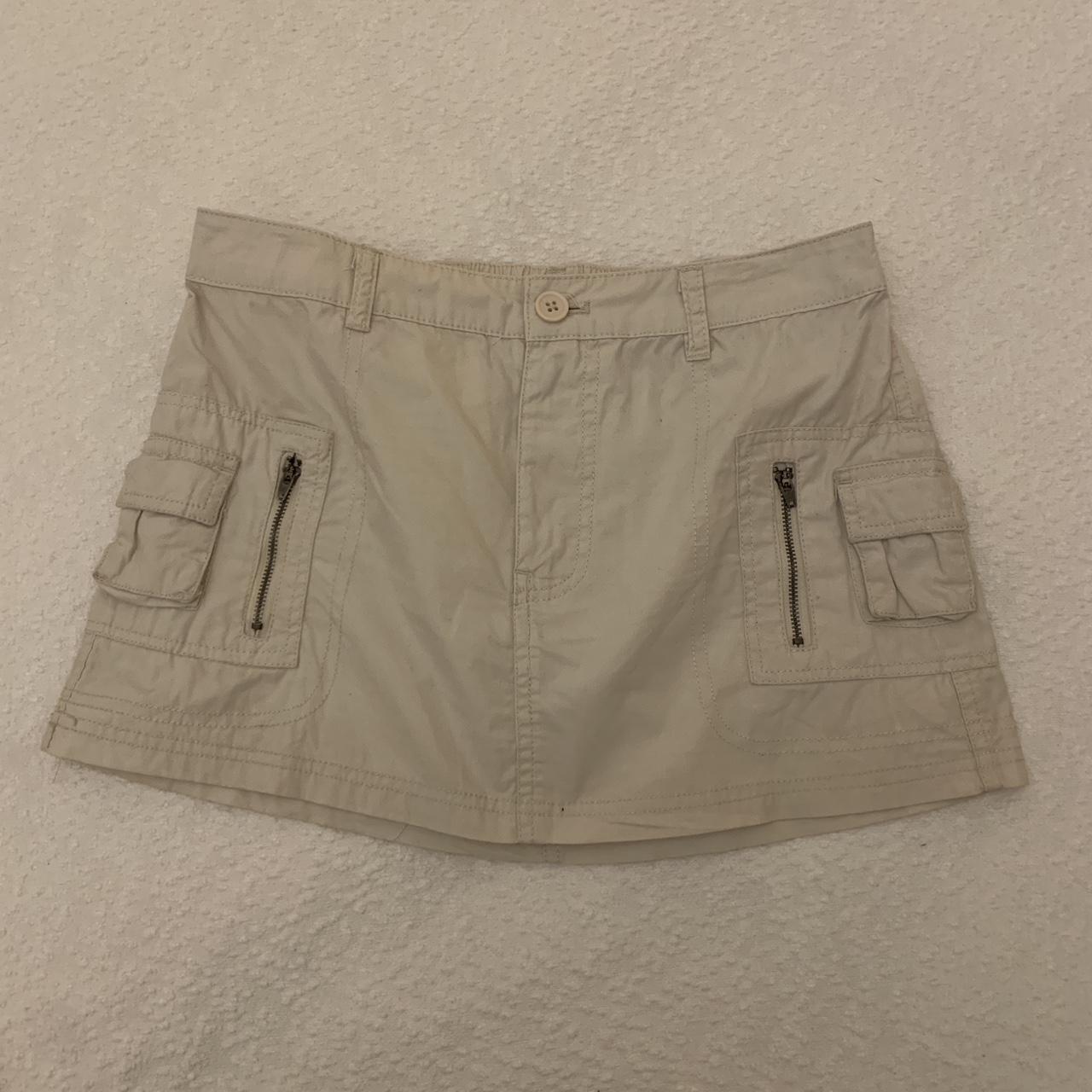 supre beige cargo skirt size xs (tag has been cut... | Depop