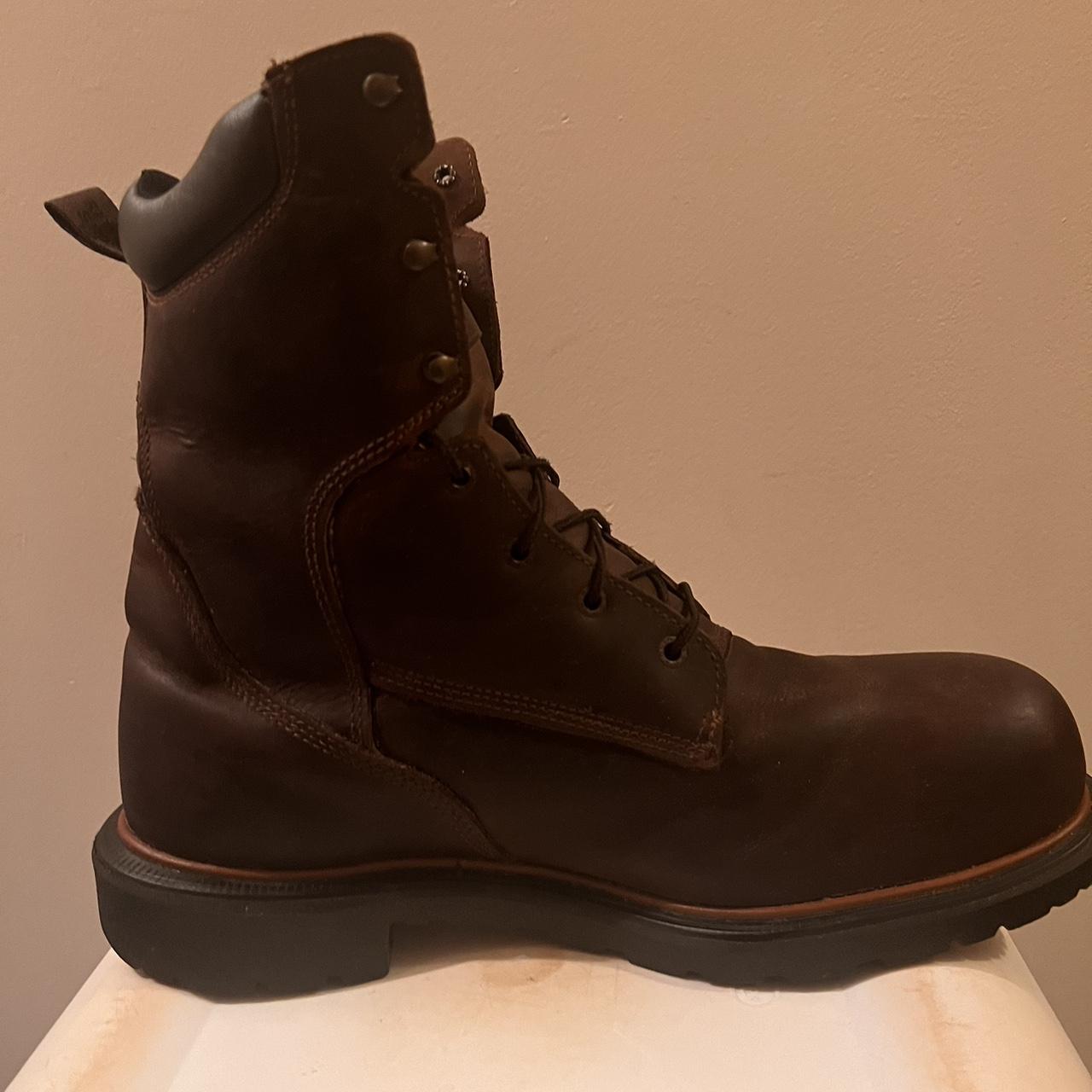 Red wing steel toe waterproof work boots Size USA... - Depop