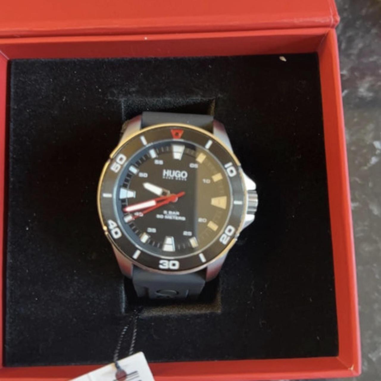 Hugo boss Divers watch New Boxed Black strap. - Depop