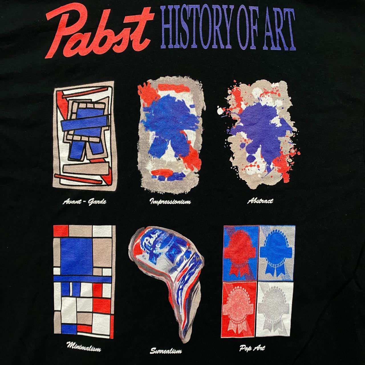 Pabst Blue Ribbon Pabst History of Art Poster Tee... | Depop