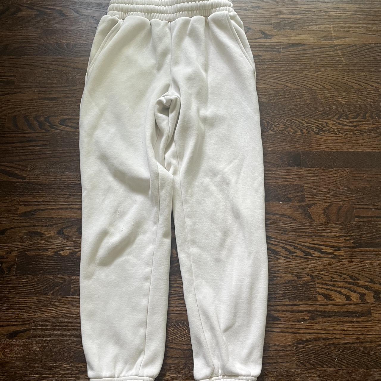 Fabletics Women's Cream and White Joggers-tracksuits | Depop