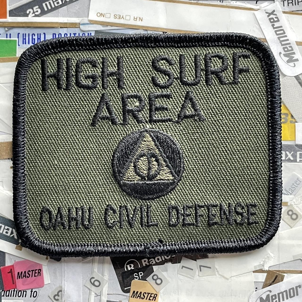 Vintage Hawaii Surfing patch Oahu Civil Defense high... - Depop