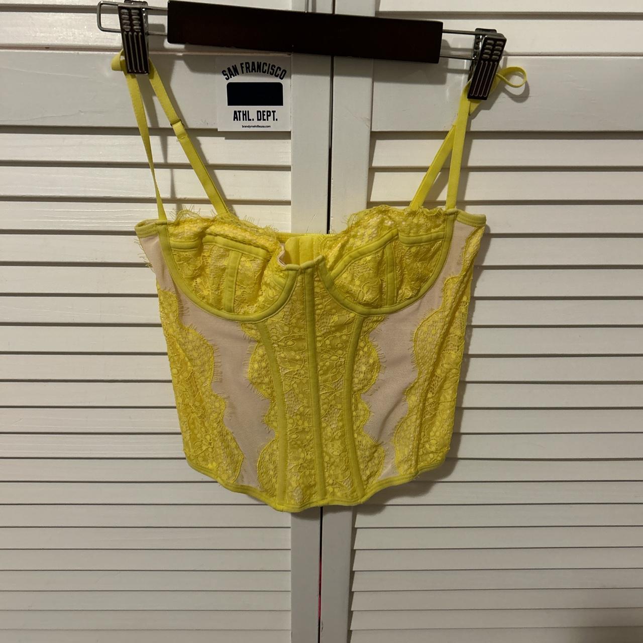 urban outfitters yellow corset top perfect... - Depop
