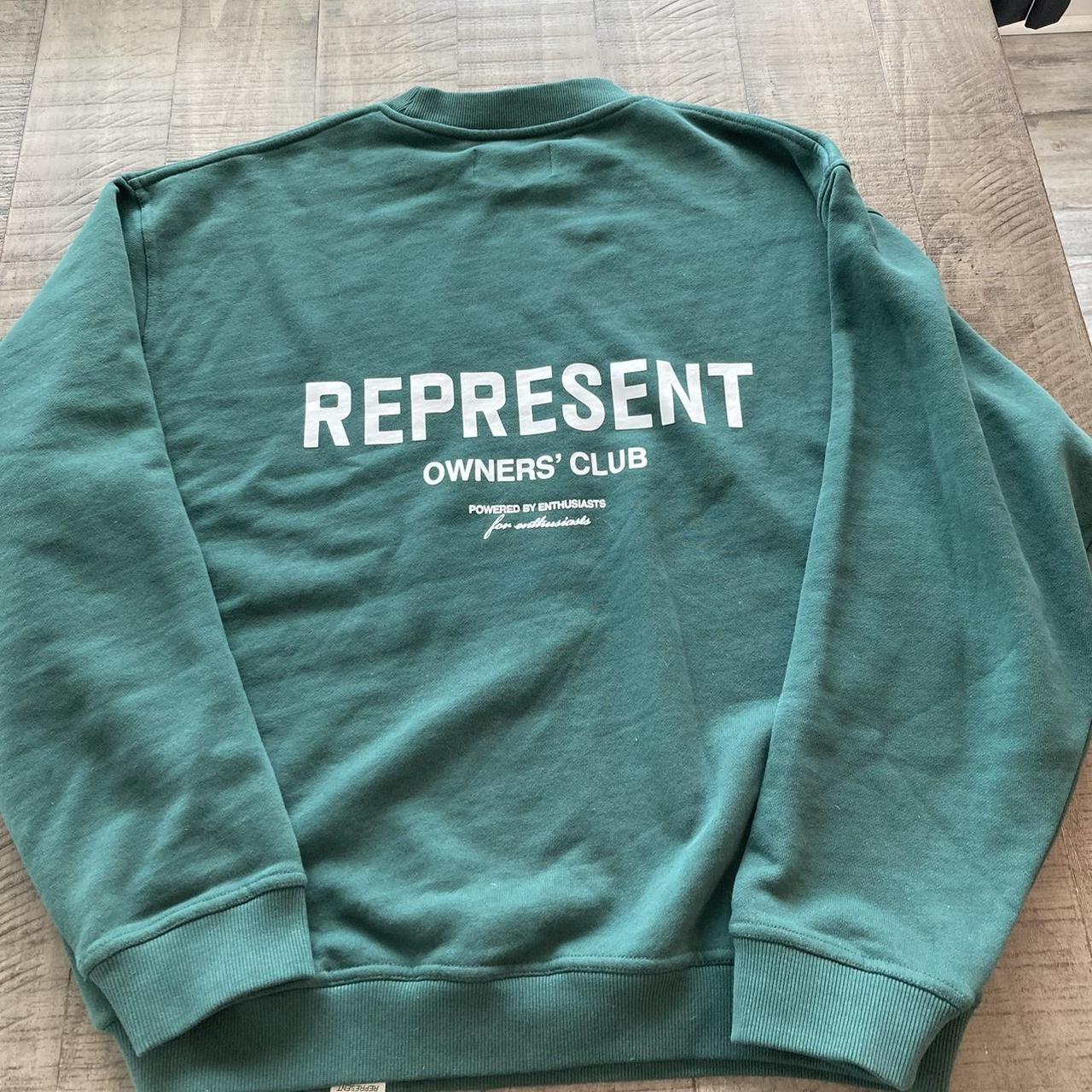 Represent Owners Club Crewneck Sweater in Racing... - Depop