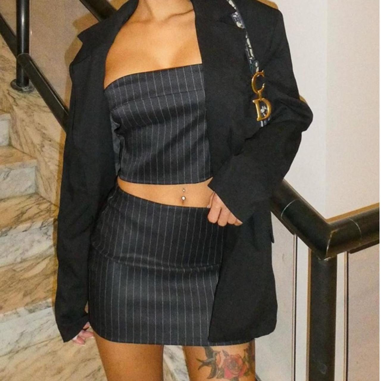 striped going out set - Depop