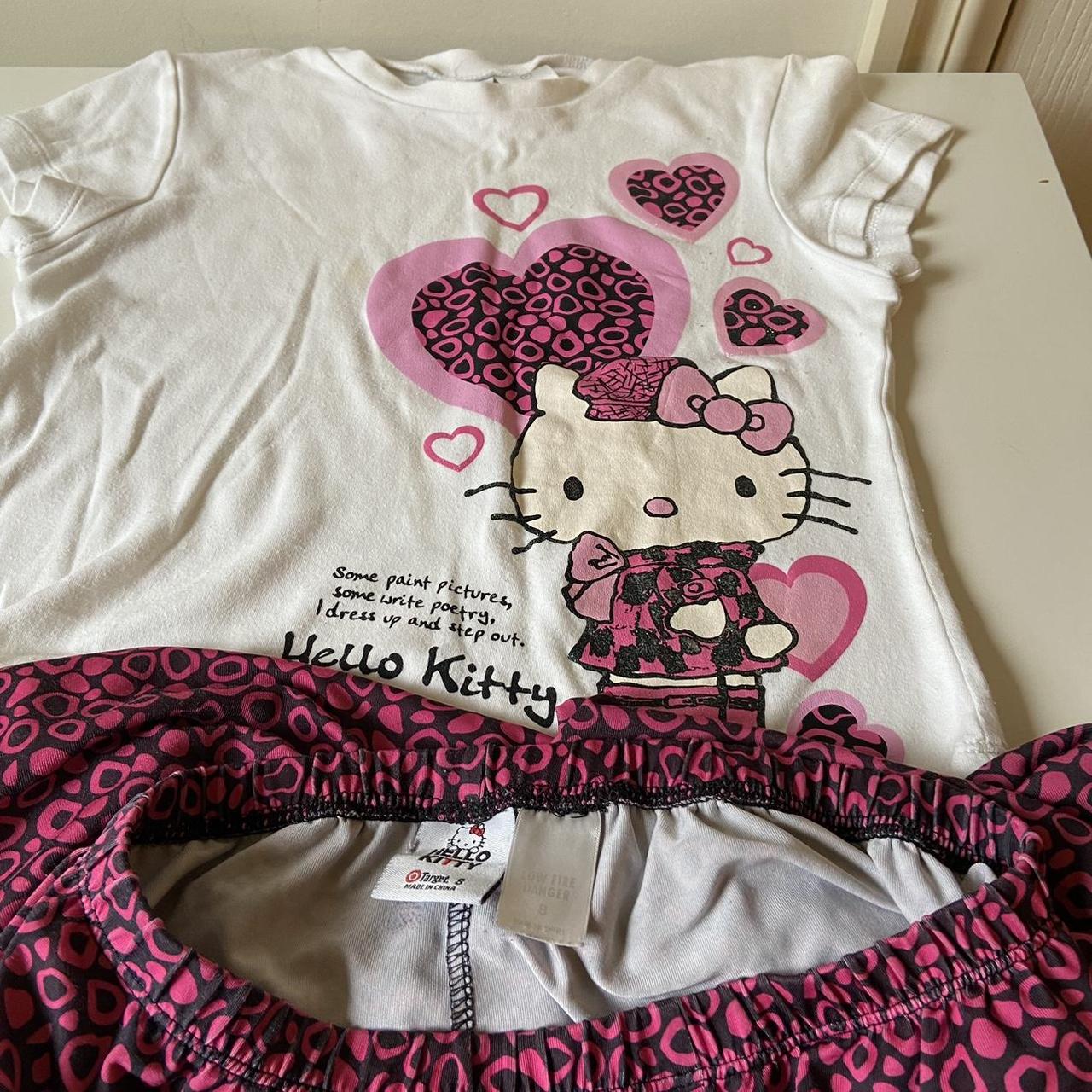 Hello Kitty pyjama set kids size 8, printed design... - Depop