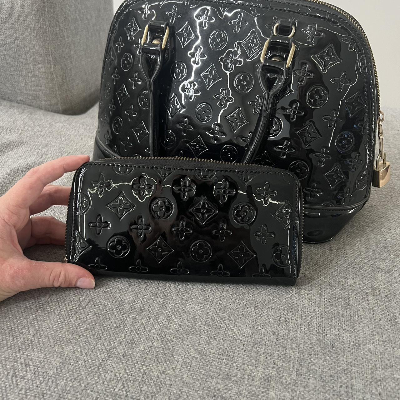 Black handbag with matching purse #highend #black... - Depop