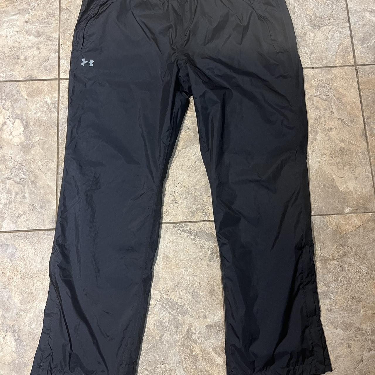 Under Armour Windbreaker Pants Mens 2XL Black Mesh... - Depop