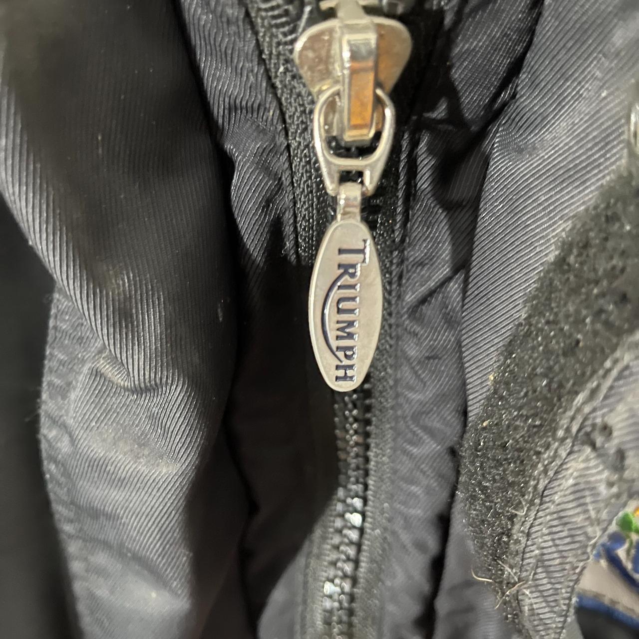 Triumph Men's Grey and Black Jacket | Depop