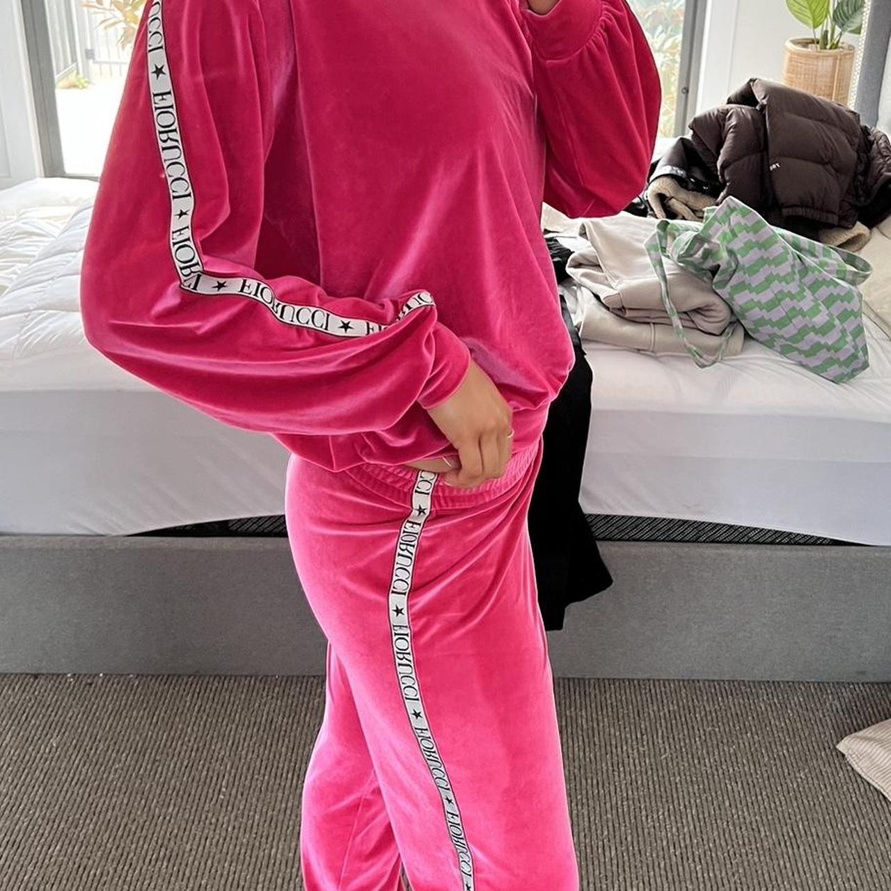 Fiorucci matching tracksuit Hot pink Velvet... - Depop
