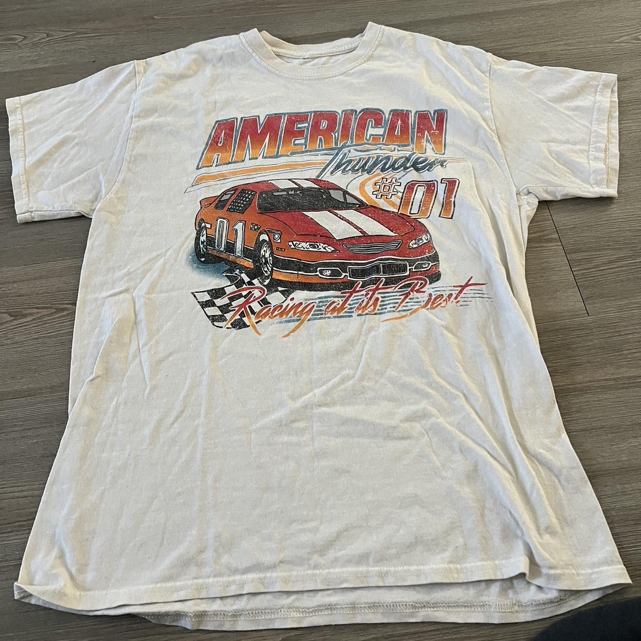 Racing Graphic Tee size Large - Depop