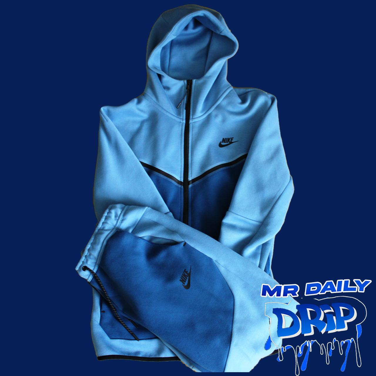 Nike Tech-fleece Full Tracksuit Dutch Blue SIZE... - Depop