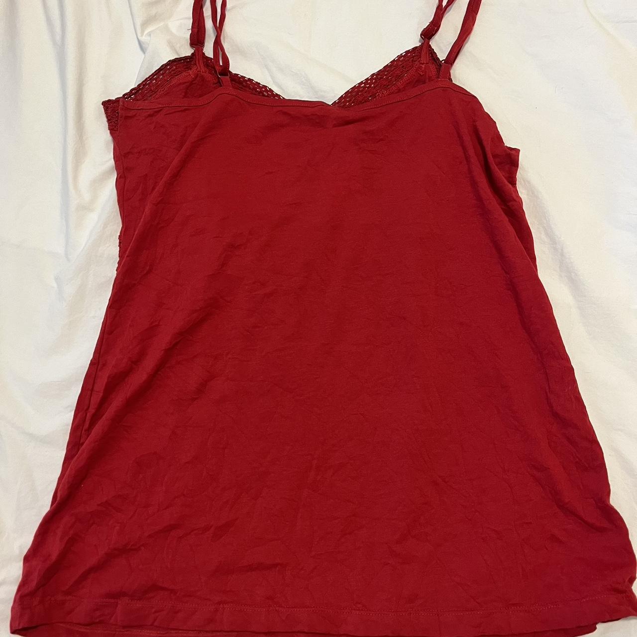 Red Tank Top ️ #tanktop #redtank #redcami #vintage... - Depop