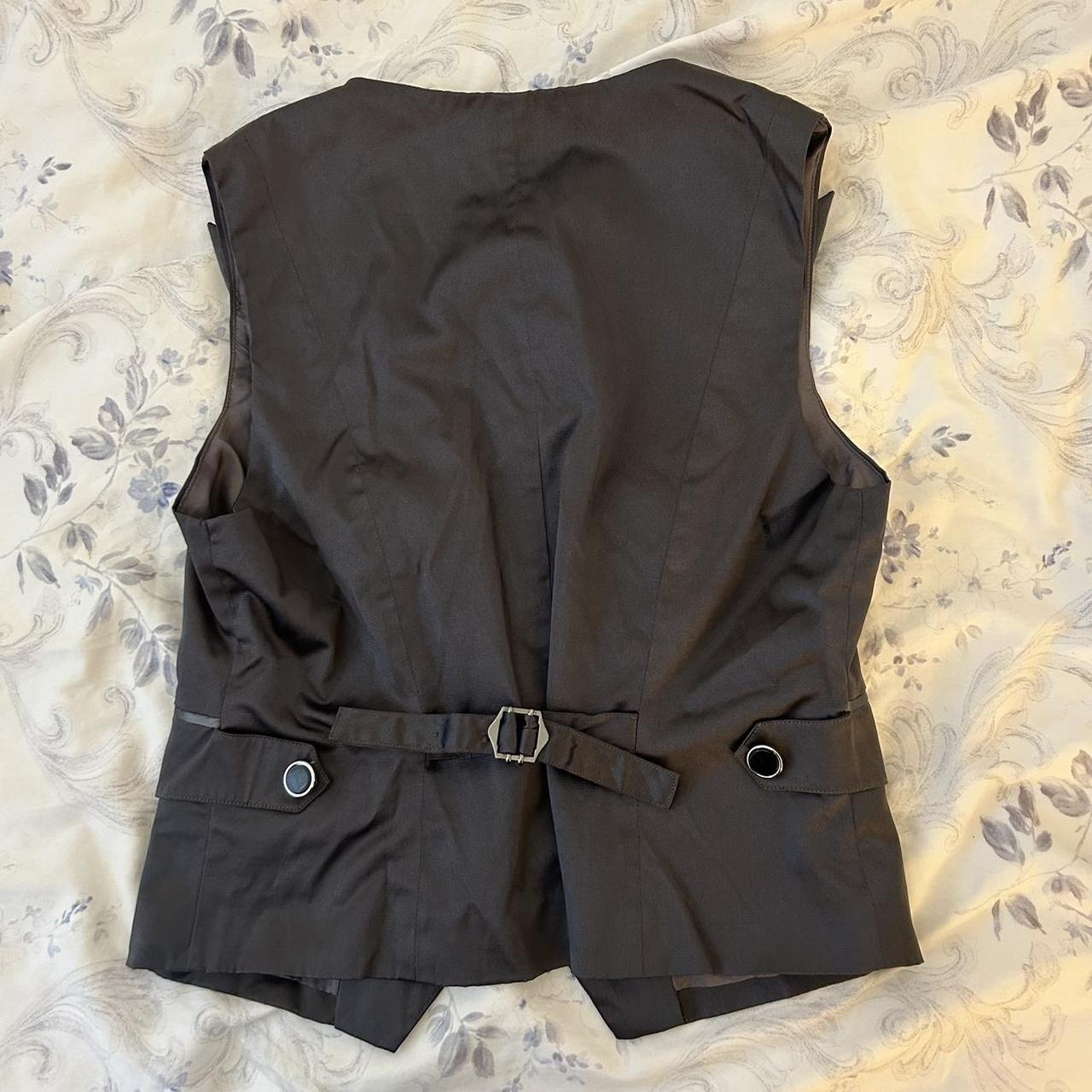 Cute suit vest with adjustable back to snatch your... - Depop
