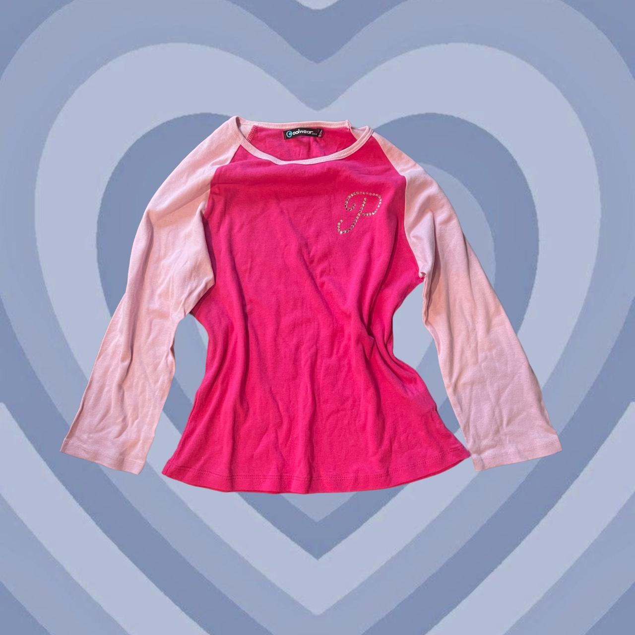 pink princess y2k top hot pink and baby pink color... - Depop