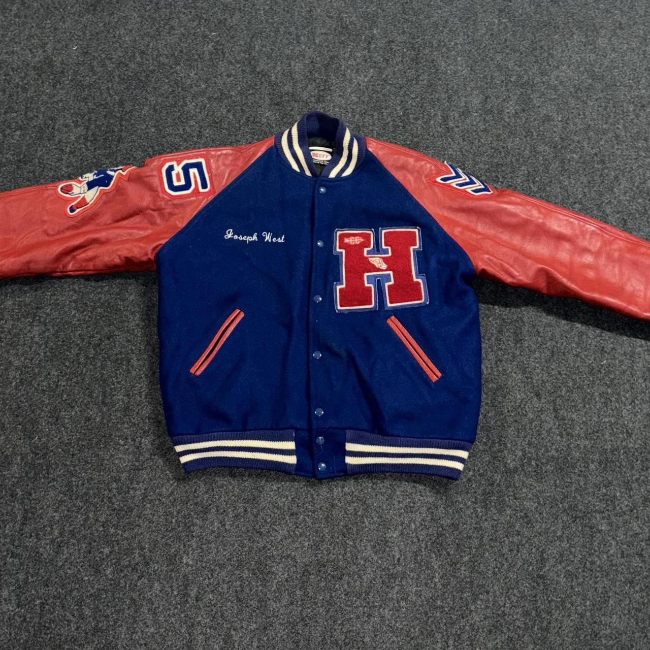 NEFF Men's Varsity Coat Wool/Leather Letterman’s... - Depop