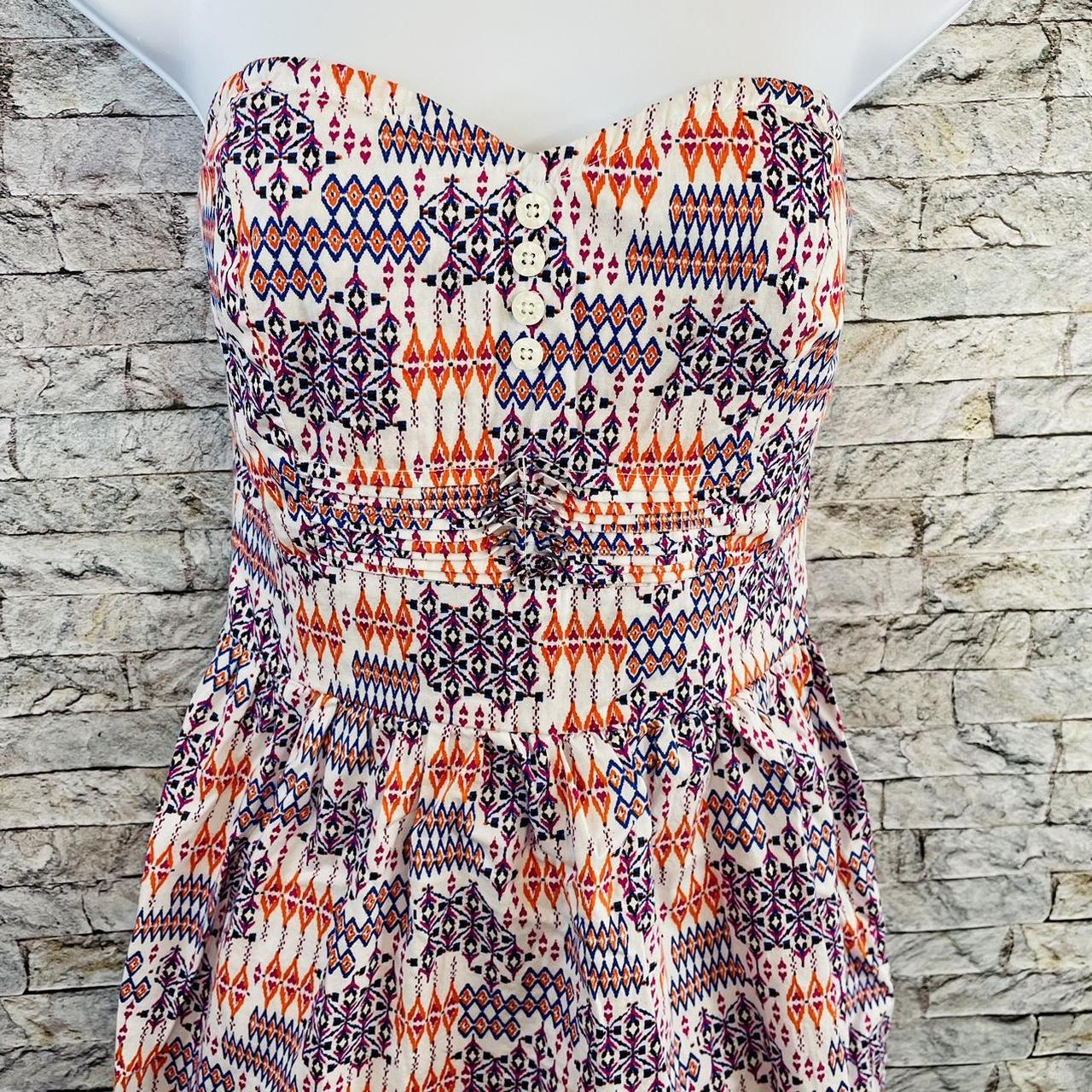 Bebop tribal inspired print dress Medium... - Depop