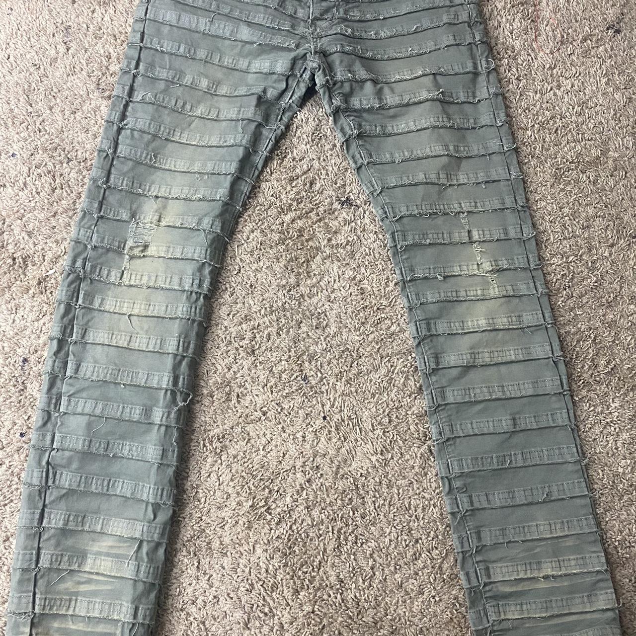 Hysteric Glamour Men's Khaki and Green Jeans | Depop