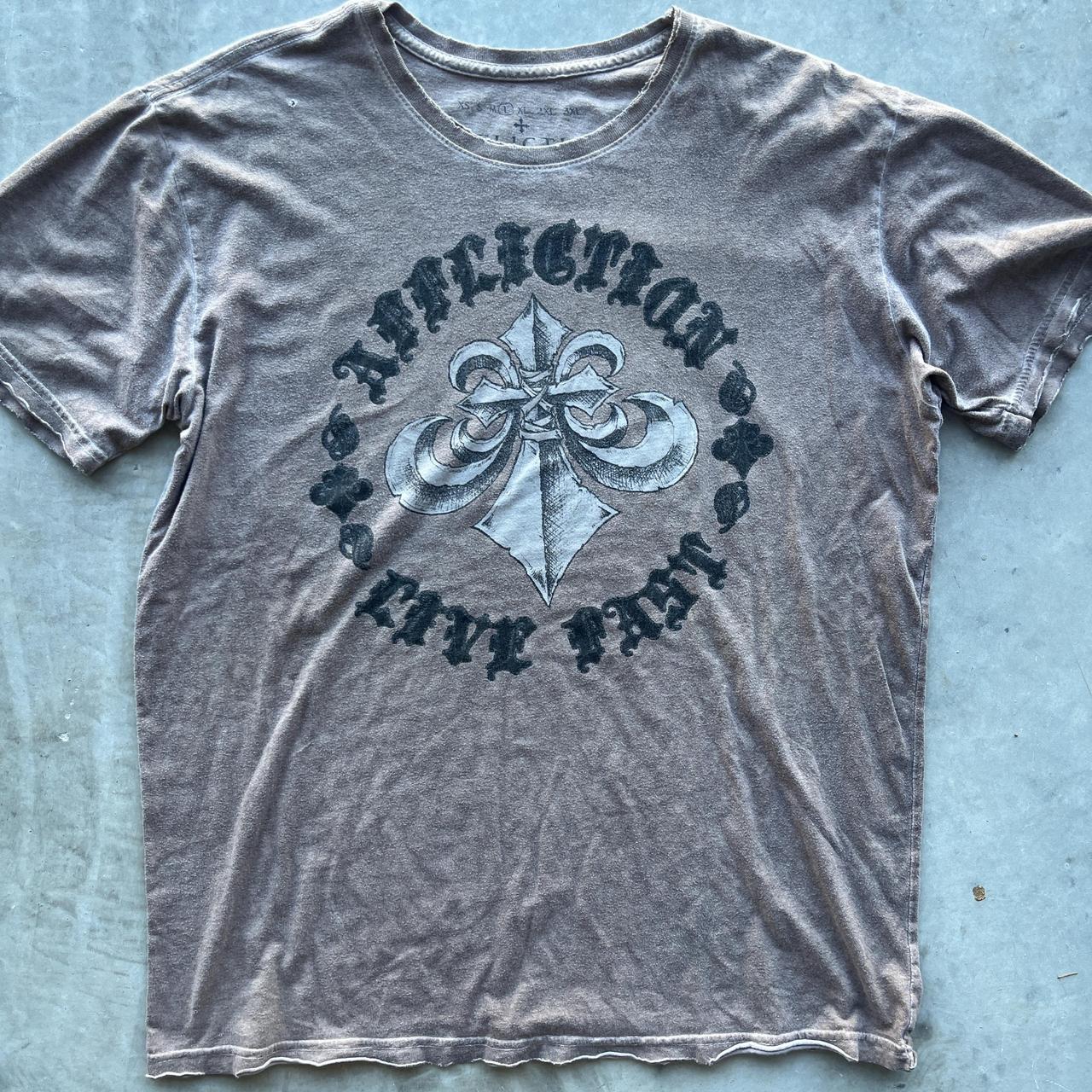 Y2k Affliction wings back hit aop faded... - Depop