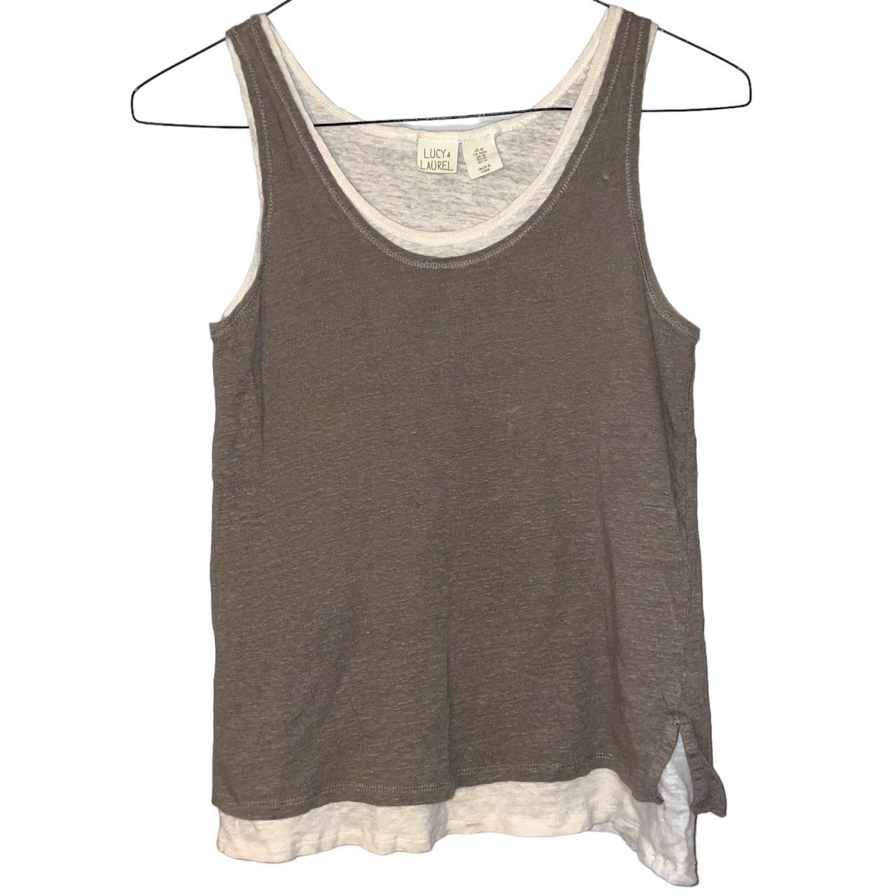 Y2K Double Layered Tank Top Brand- Lucy & Laurel... - Depop